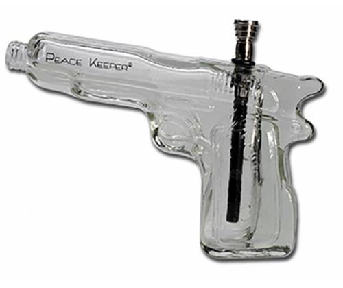 www.Smokers.gr | Glass Bong Pistol 23cm - "Peace Pipe" - Price: 25,50€