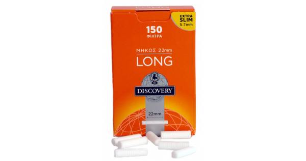 www.Smokers.gr | Discovery Long Filters - Long filter Extra Slim 150 ...