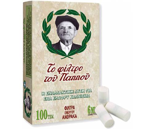 www.Smokers.gr | Του Παππού Φιλτράκια (47613) - Άνθρακας Slim - 6,4mm ...